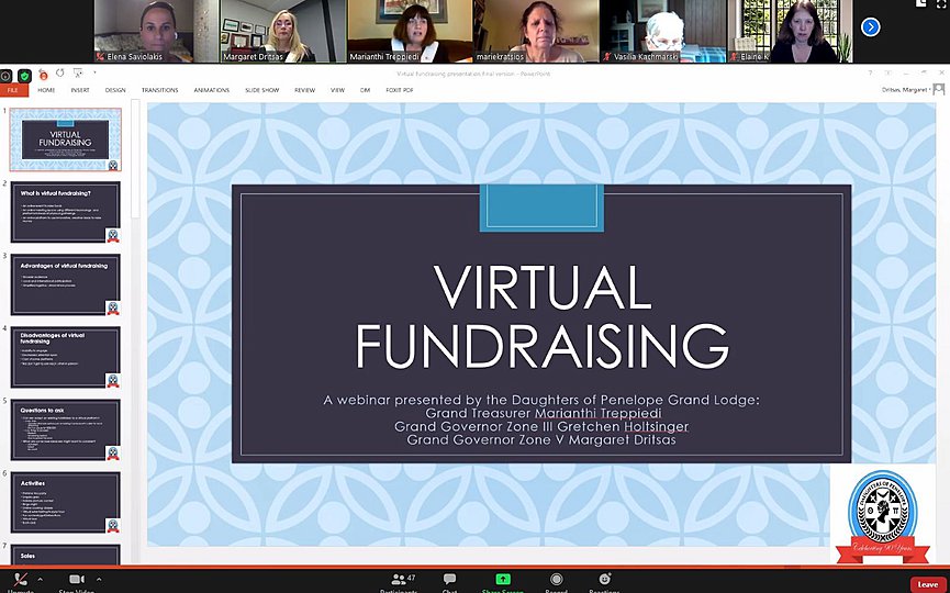 Daughters of Penelope Grand Lodge Hosts Virtual Fundraising Webinar ...
